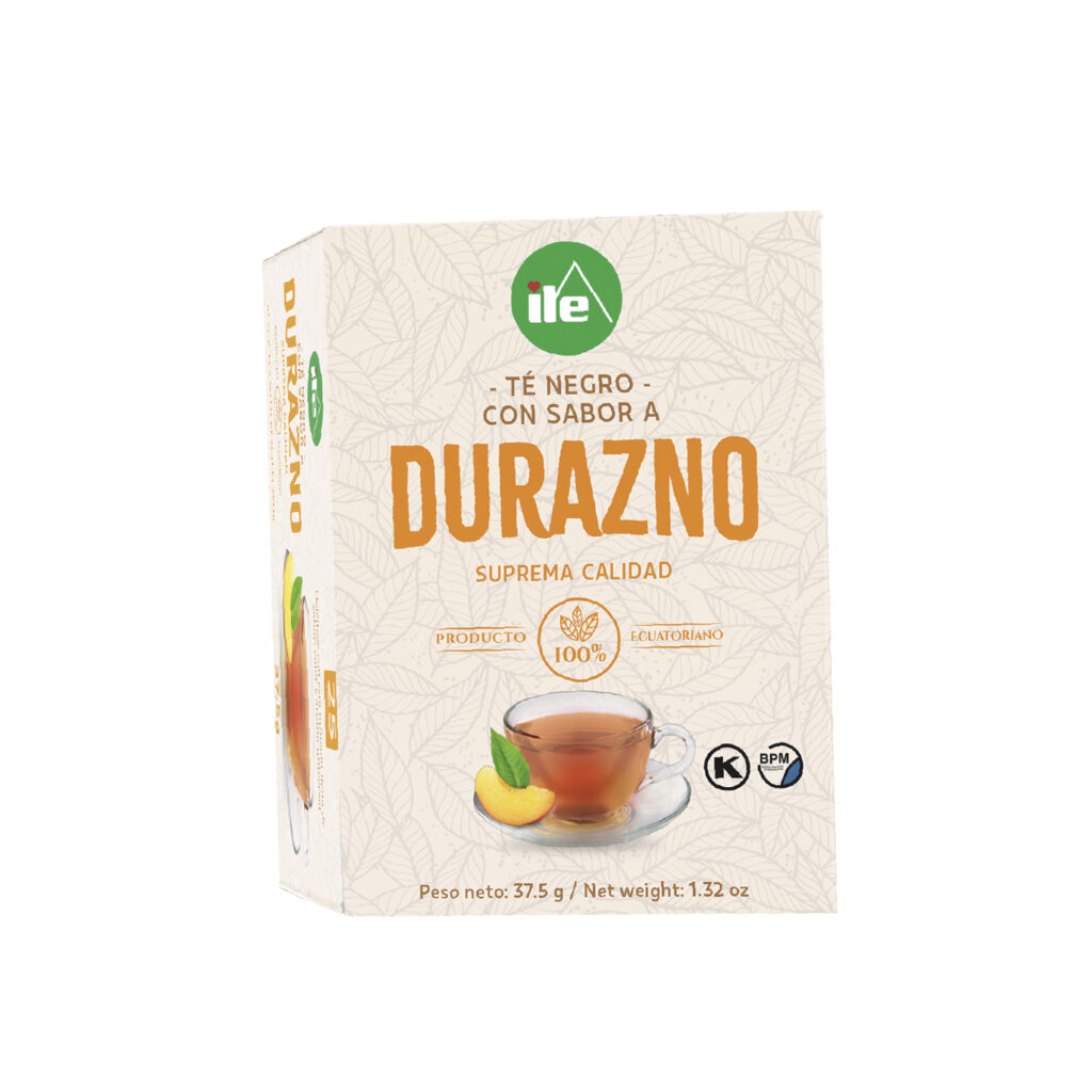 INFUSION DE TE NEGRO CON SABOR A DURAZNO - ileshop